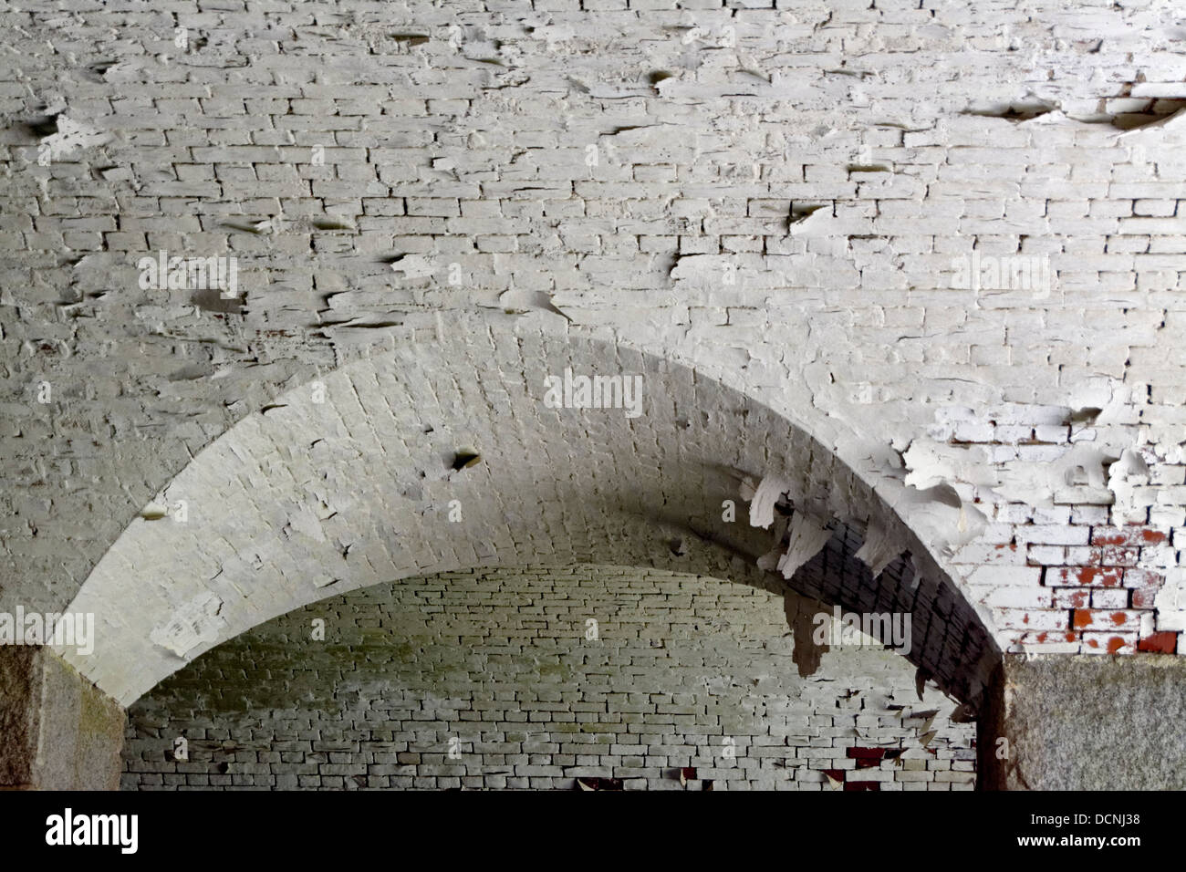Brick archway in guard house at Fort Warren Stock Photo - Alamy
