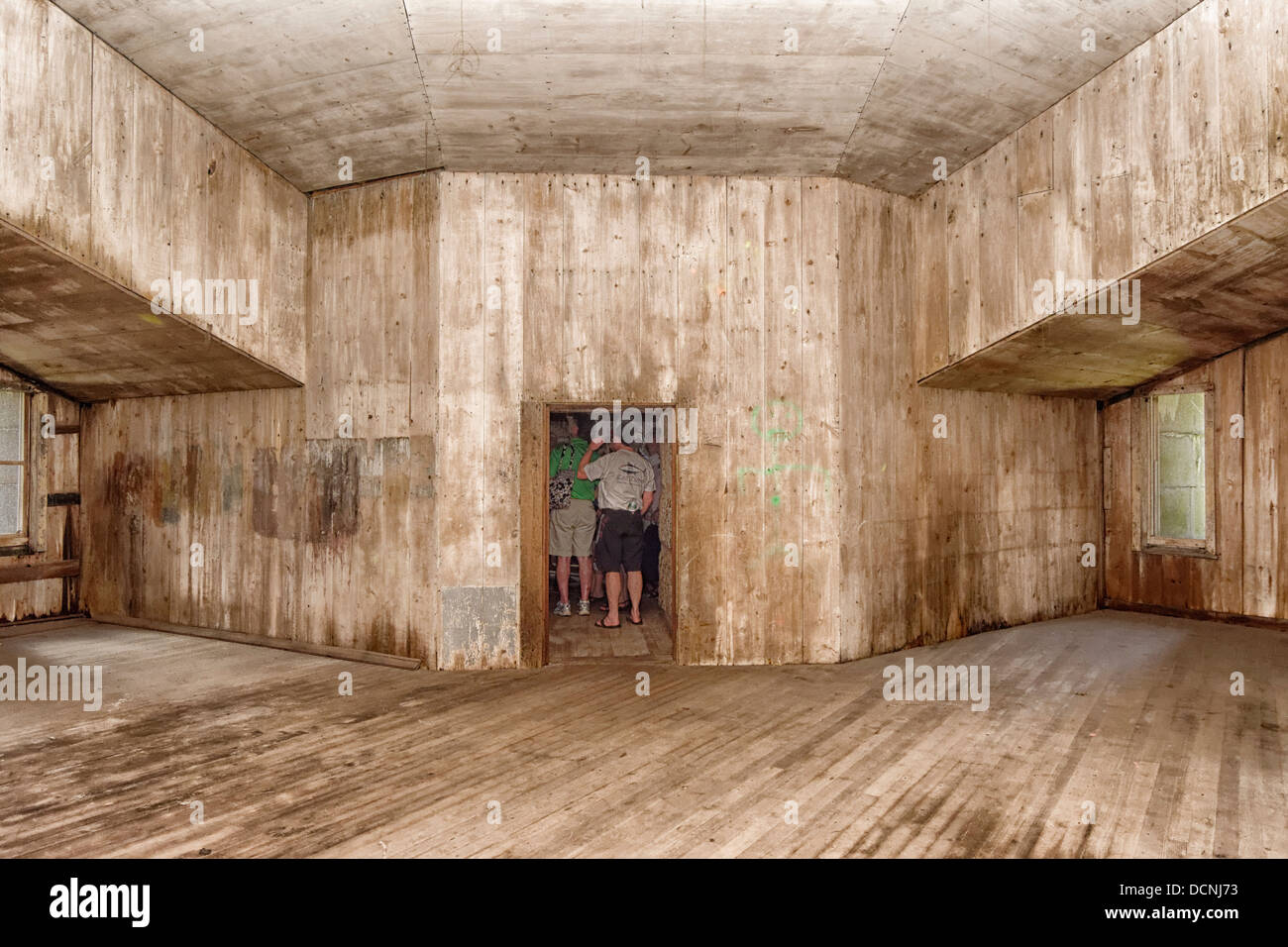 Entrance to cannon room on of the Fort Warren Stock Photo - Alamy