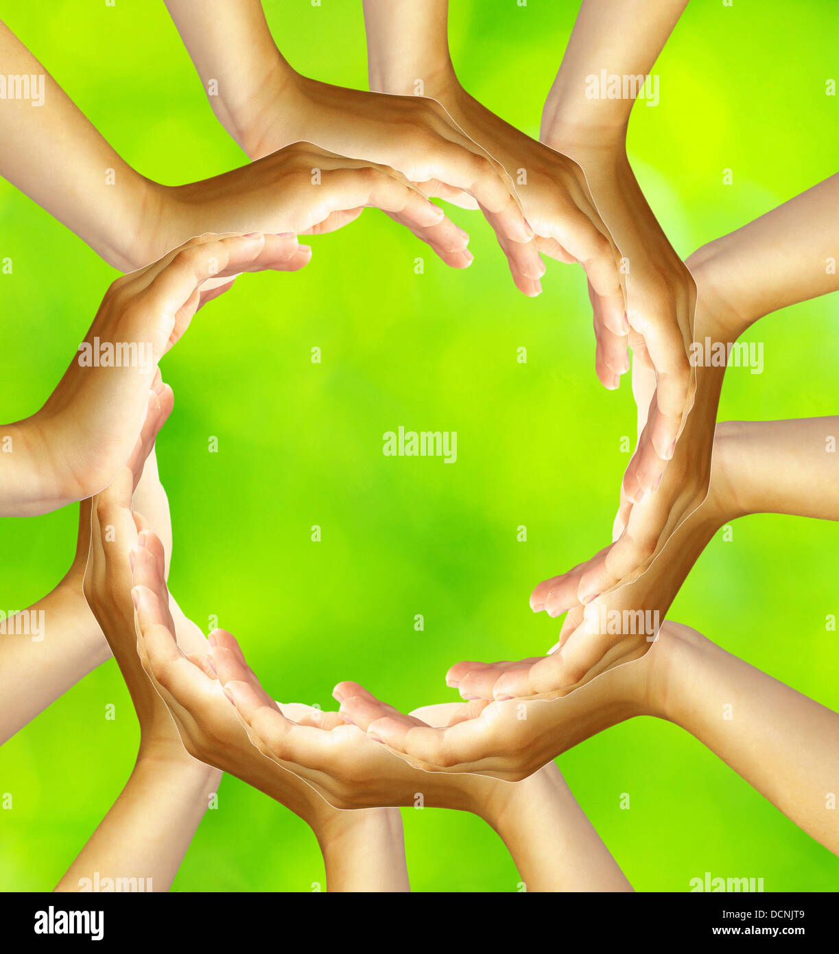 ring of hands Stock Photo - Alamy