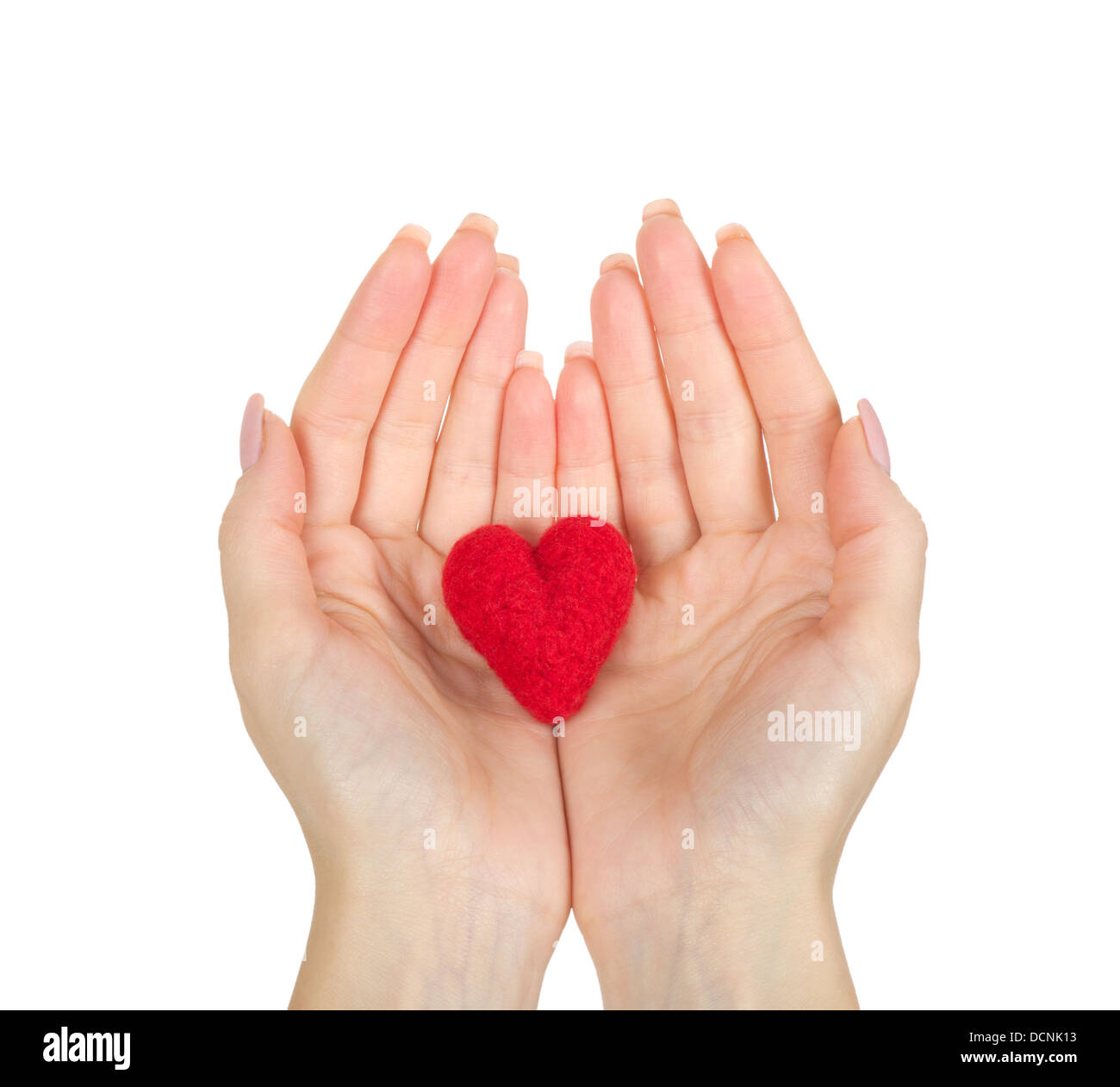Hands holding heart Stock Photo - Alamy