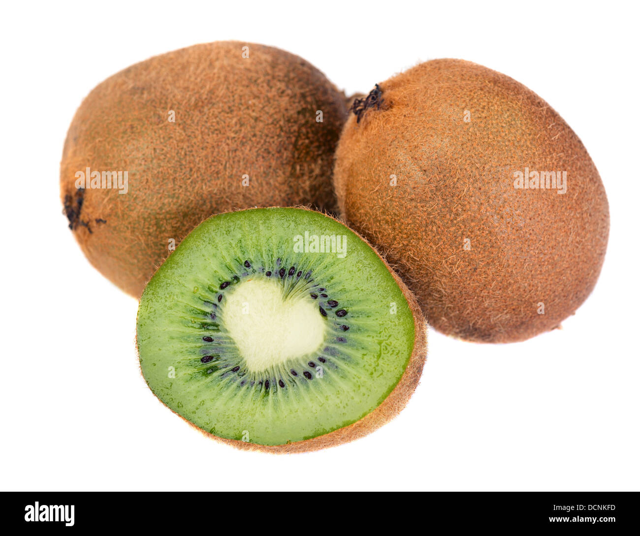 Very detailed surface of excellent quality kiwi fruit with heart shape ...