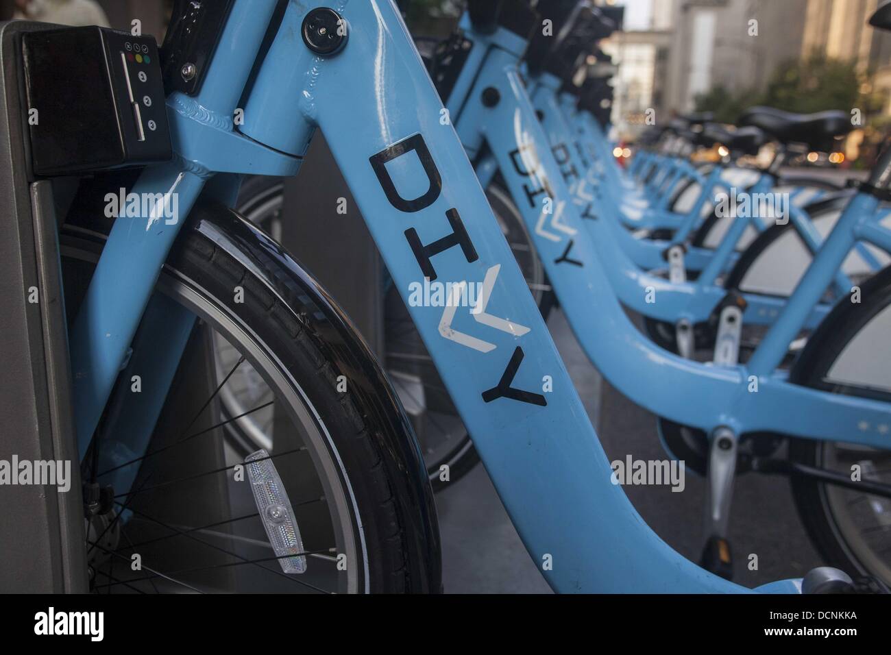 Chicago, Illinois, USA. 20th Aug, 2013. Bikes are seen at a Divvy ...