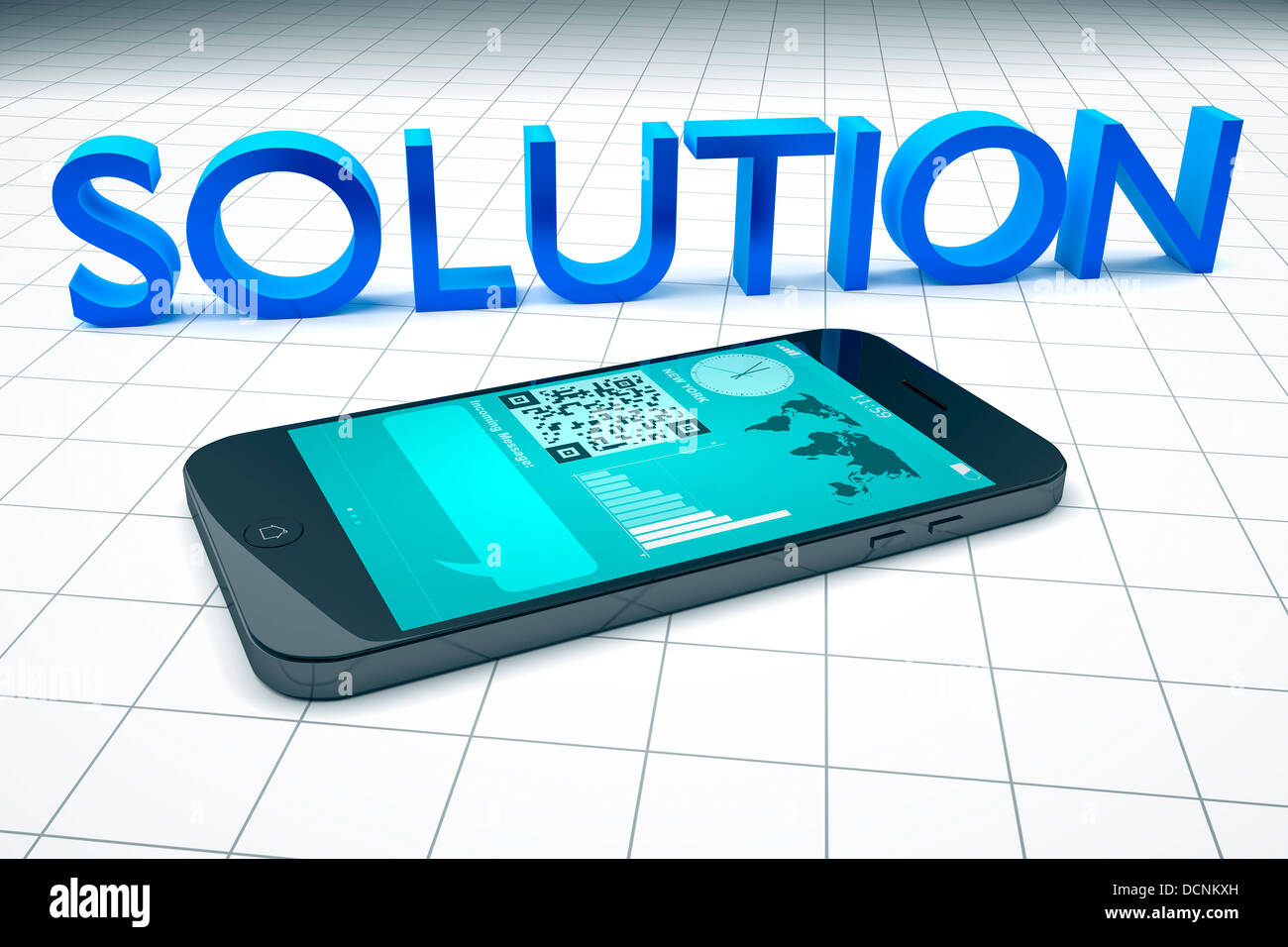 smart phone solution Stock Photo - Alamy