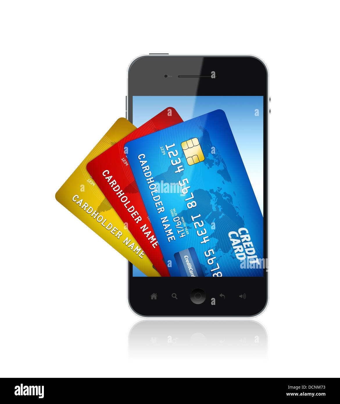 Wallet electronic digital money Cut Out Stock Images & Pictures - Alamy