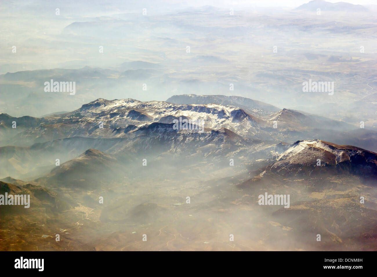 View from the plane over the Alps Stock Photo - Alamy