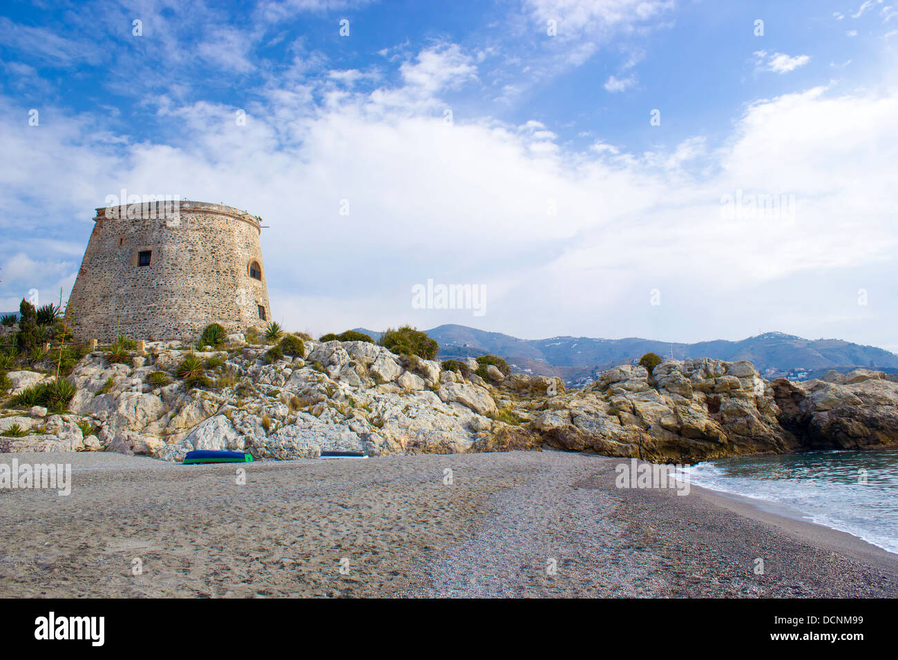 Stone beach in almunecar hi-res stock photography and images - Alamy