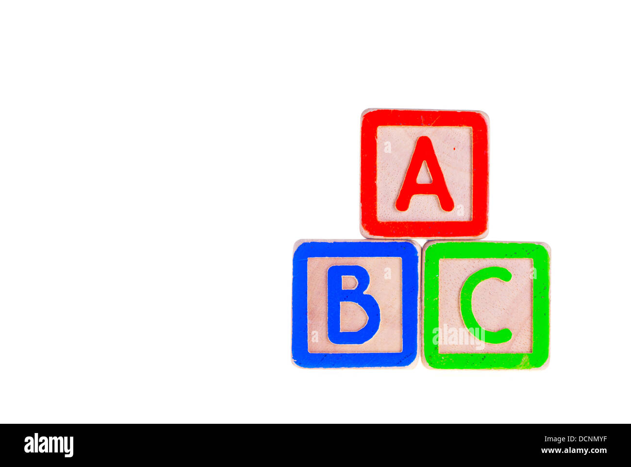 Abc block Cut Out Stock Images & Pictures - Alamy