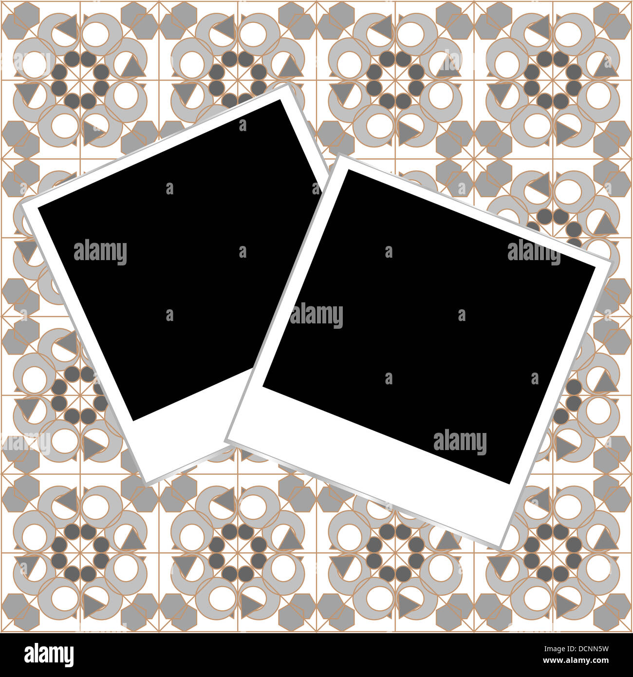 photo frame set on retro vintage background Stock Photo - Alamy