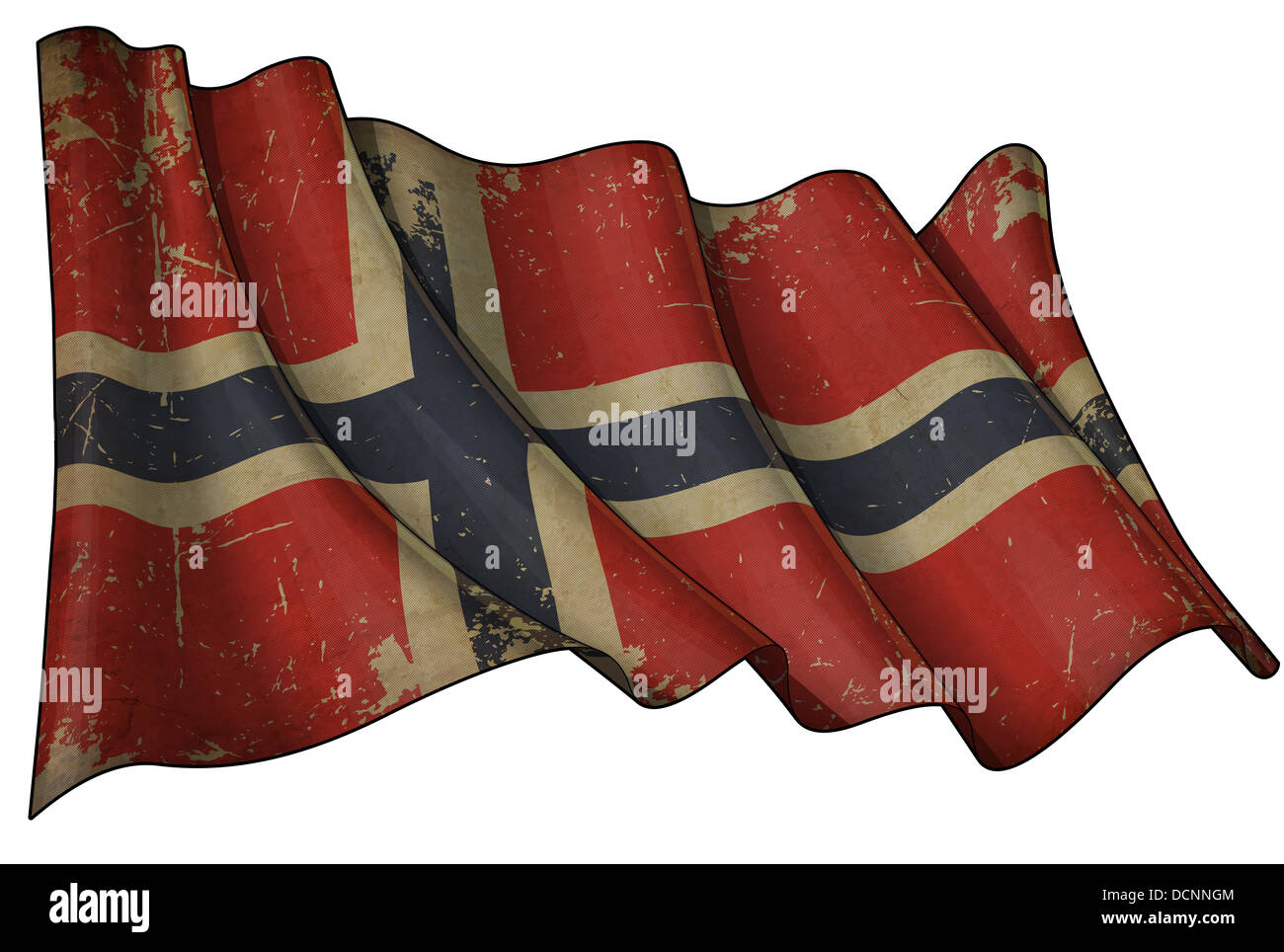 Norwegian Historic Flag Stock Photo - Alamy