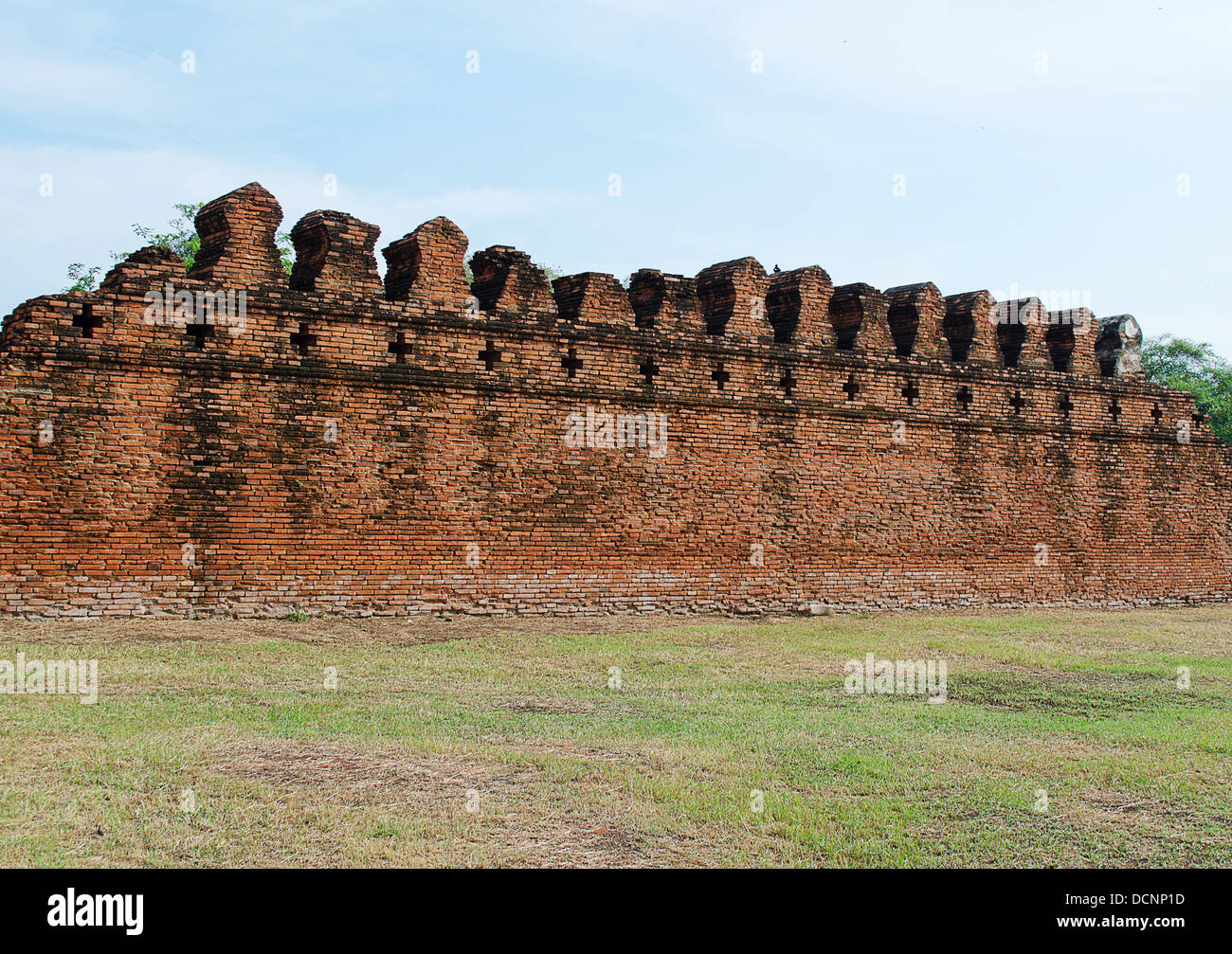 The Ancient Fortress Wall of Ayuttaya Territory Stock Photo - Alamy