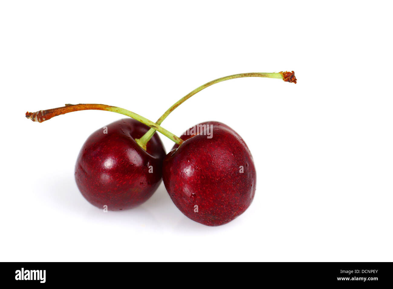 Two sweet cherries Stock Photo - Alamy