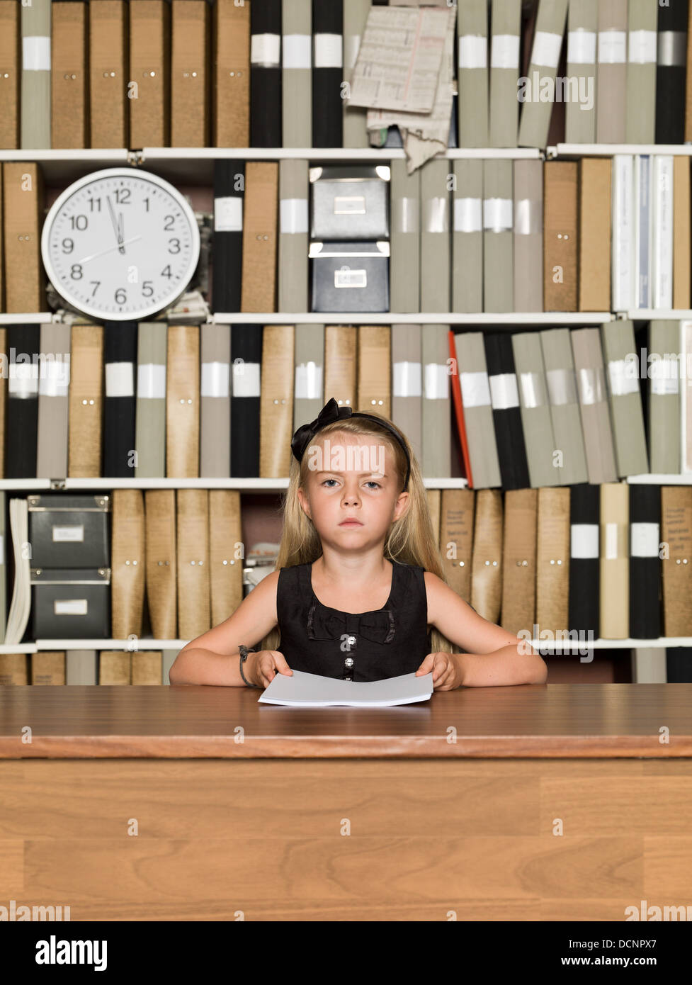 Serious Young Business girl Stock Photo - Alamy