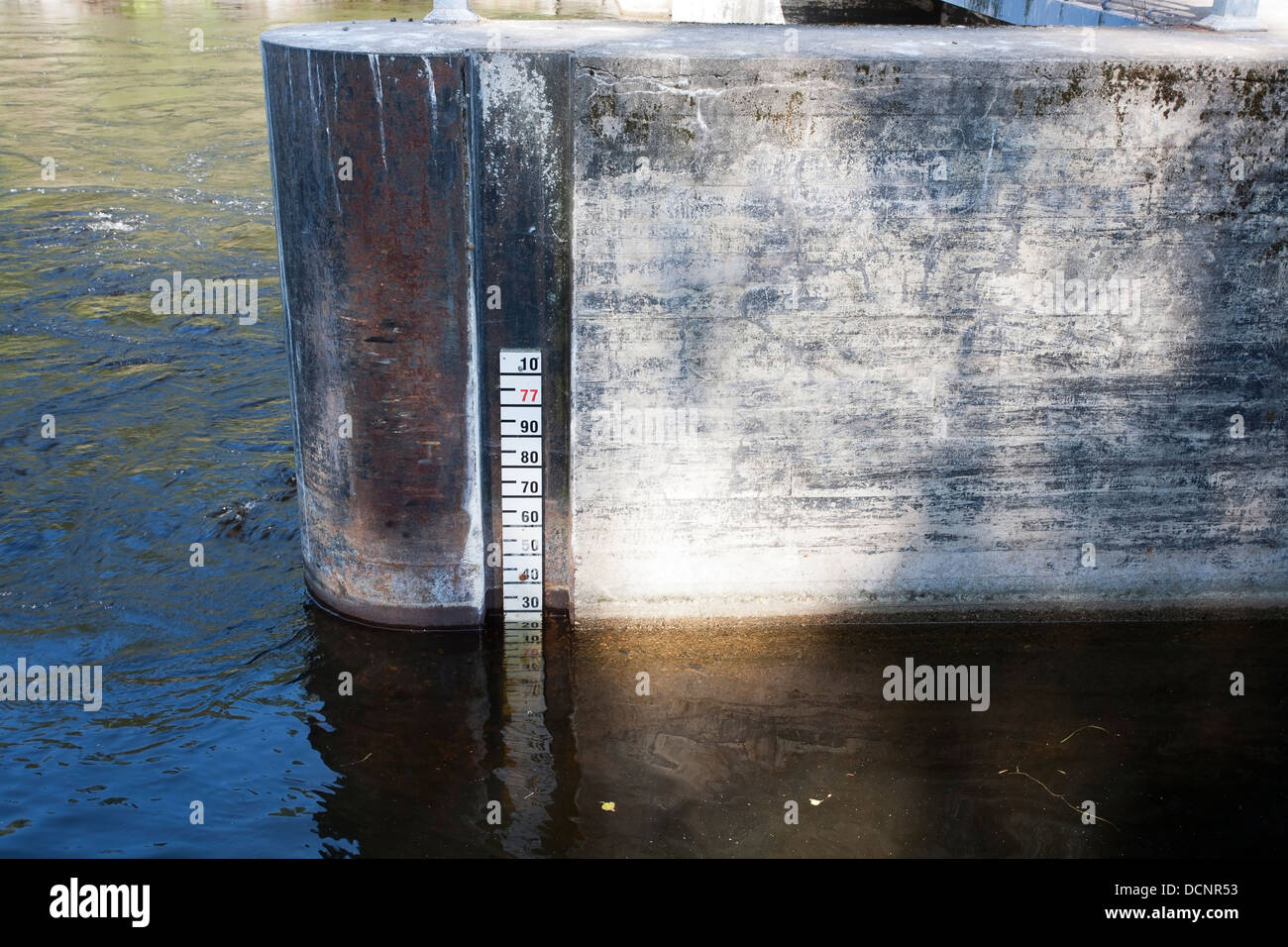 water level scale Stock Photo - Alamy