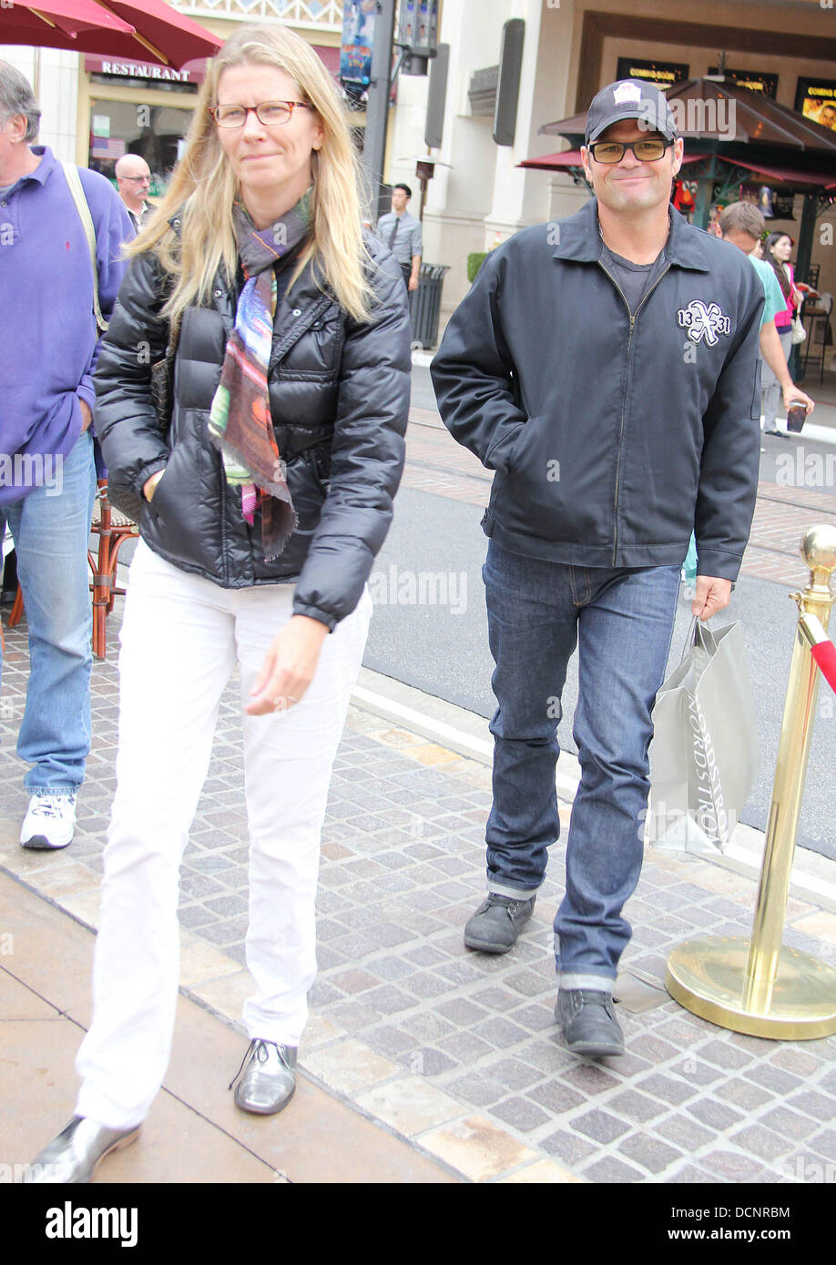 Chris Bauer and wife Laura Bauer at The Grove in West Hollywood Los ...