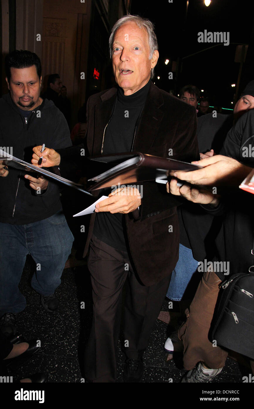Richard Chamberlain arriving at the premiere of the musical comedy ...