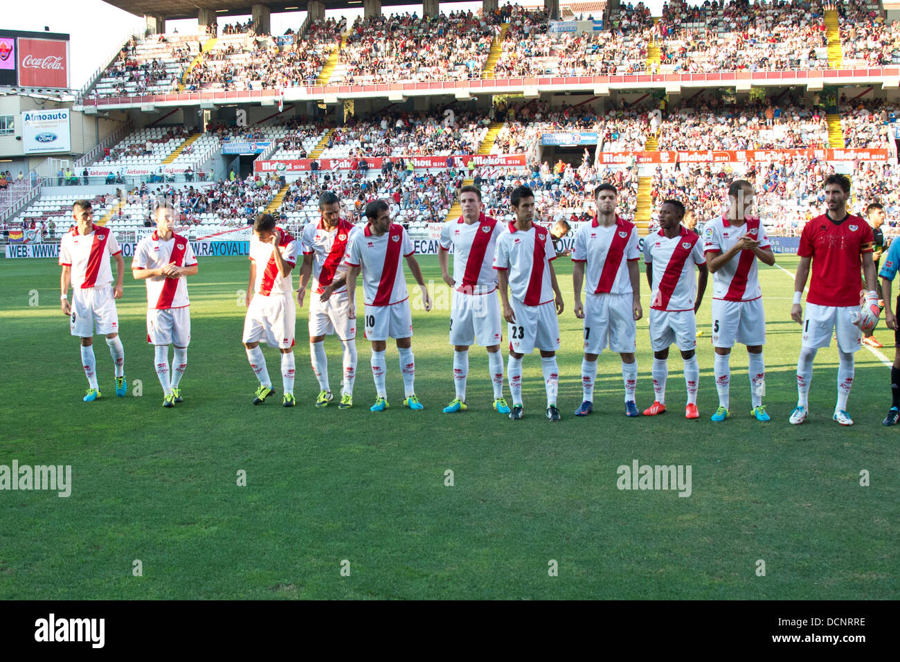 Rayo team line up (Rayo), AUGUST 19, 2013: Football / Soccer, Liga ...