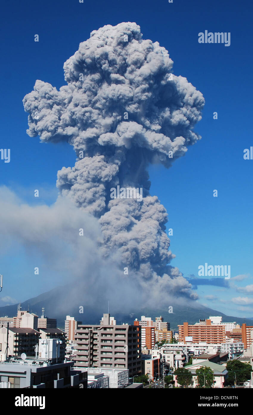 Aug. 18, 2013 - Kagoshima, Japan - EDITORIAL USE ONLY; In this handout ...