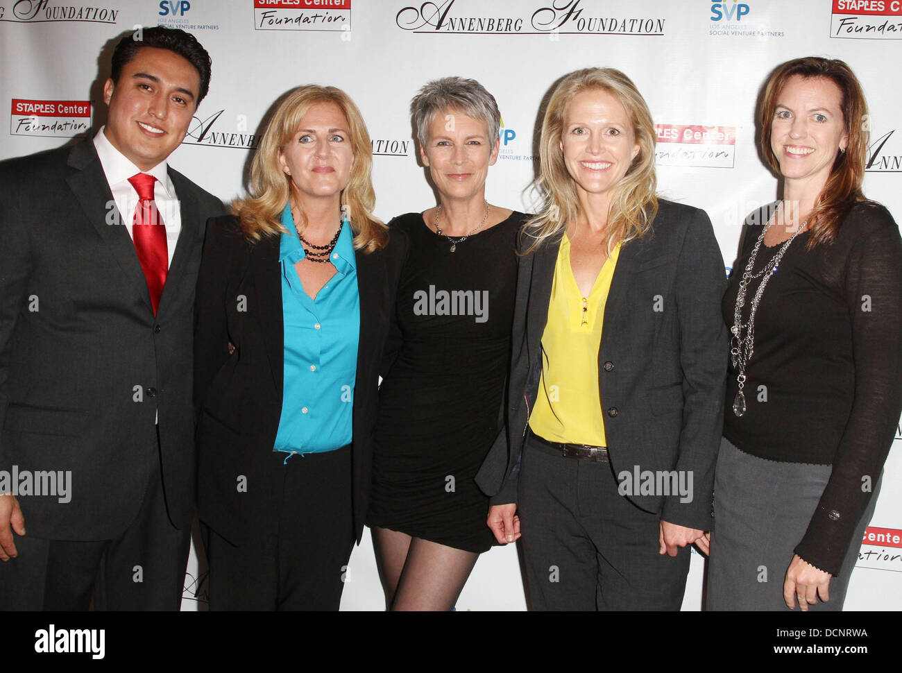 Jamie Lee Curtis and Jessica Leventhal with the grant winners 3rd ...