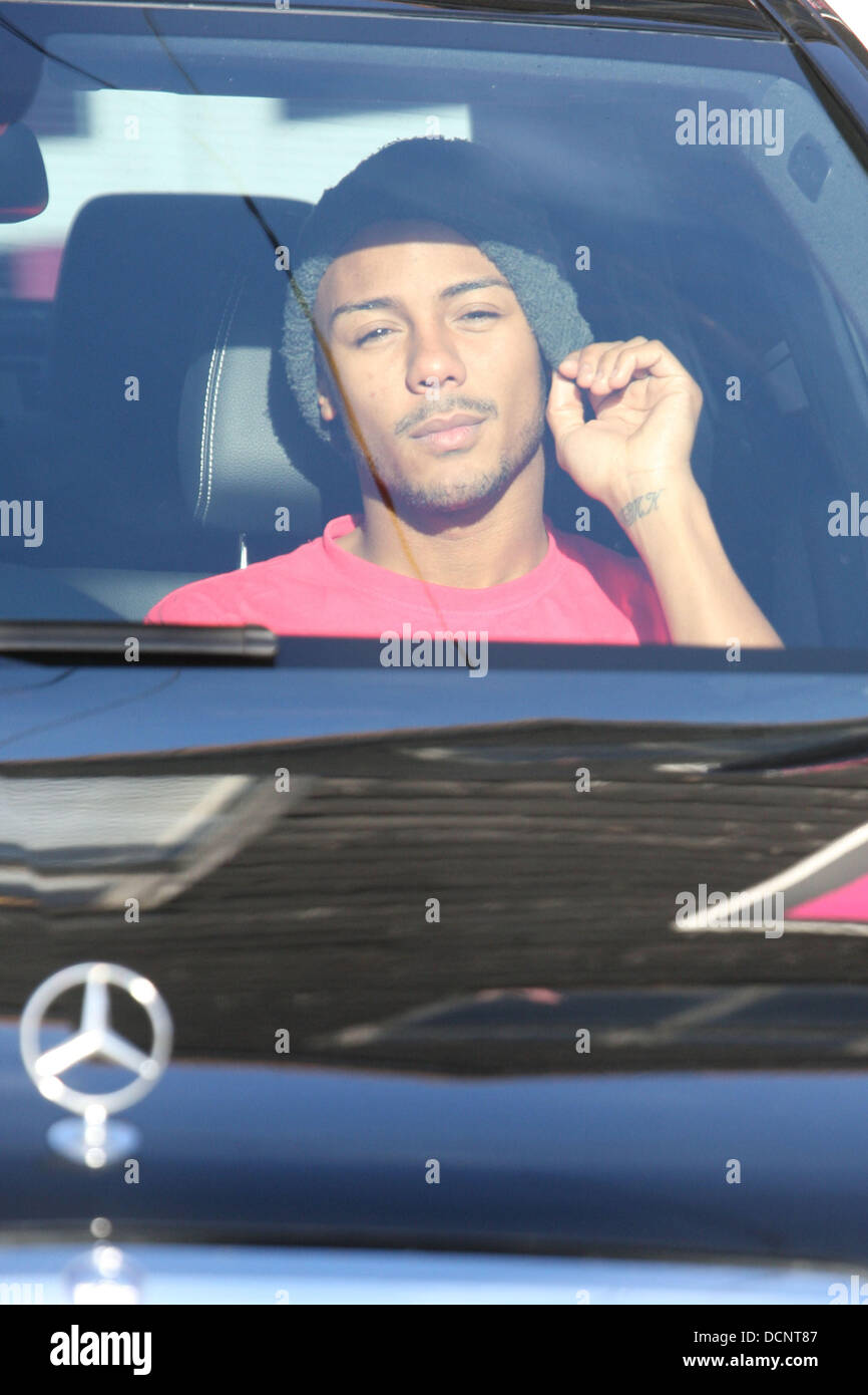 X Factor Finalist Marcus Collins leaving a studio England - 26.10.11 ...