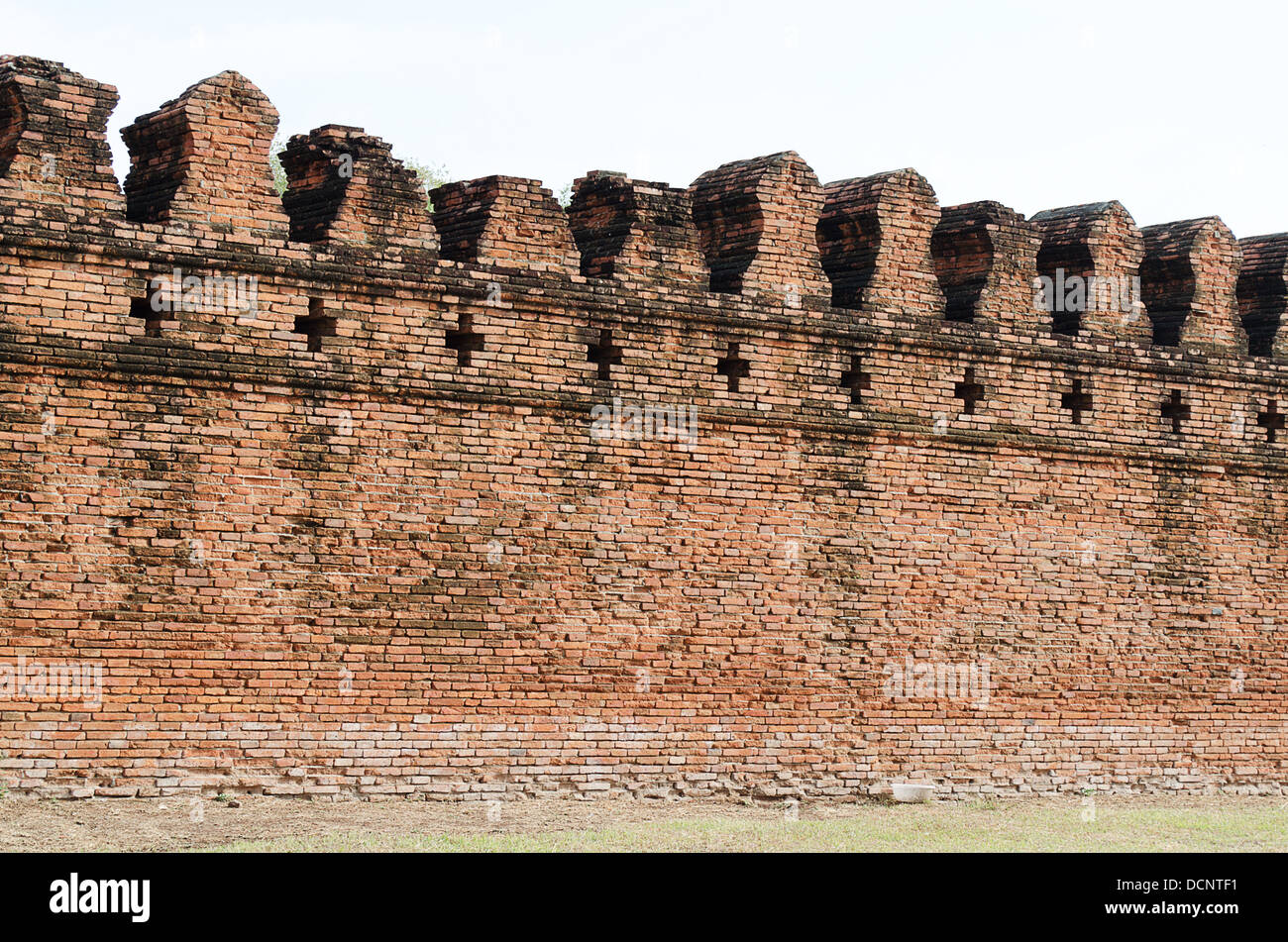 The Ancient Fortress Wall of Ayuttaya Territory Stock Photo - Alamy
