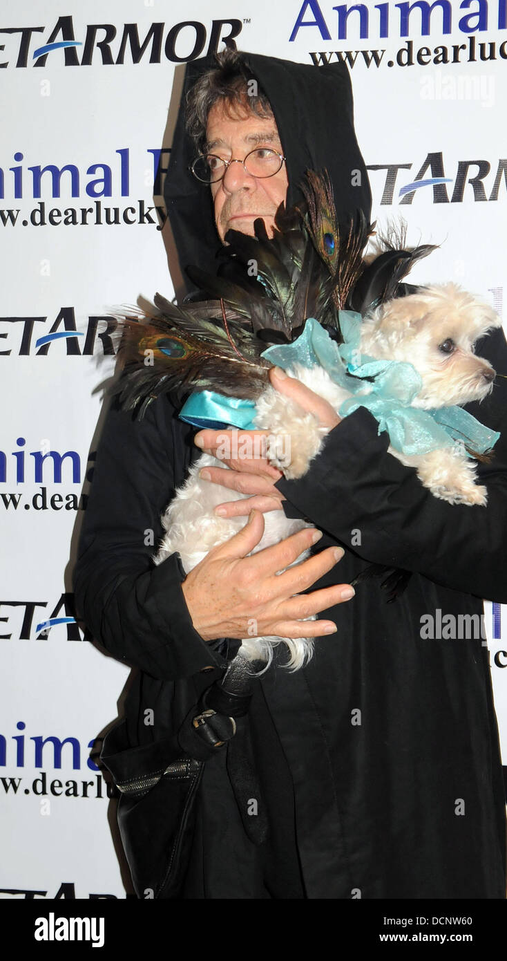 Lou Reed and Lucky the dog Animal Fair 11th Annual Howl-o-ween Pet ...