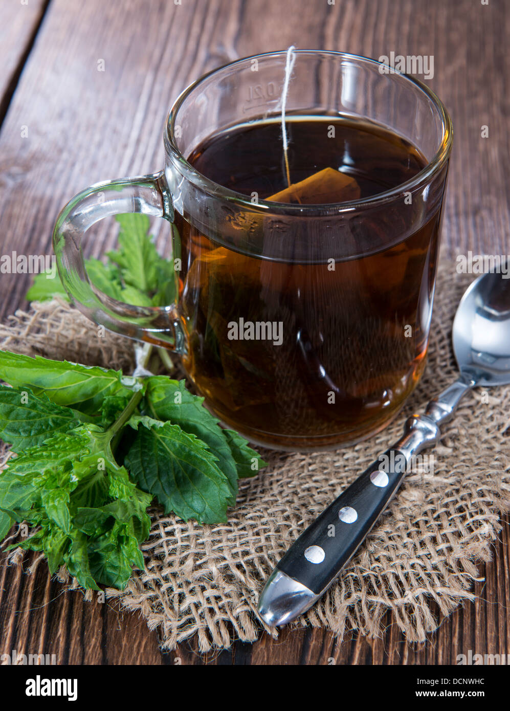 Fresh made Mint Tea close-up shot Stock Photo - Alamy