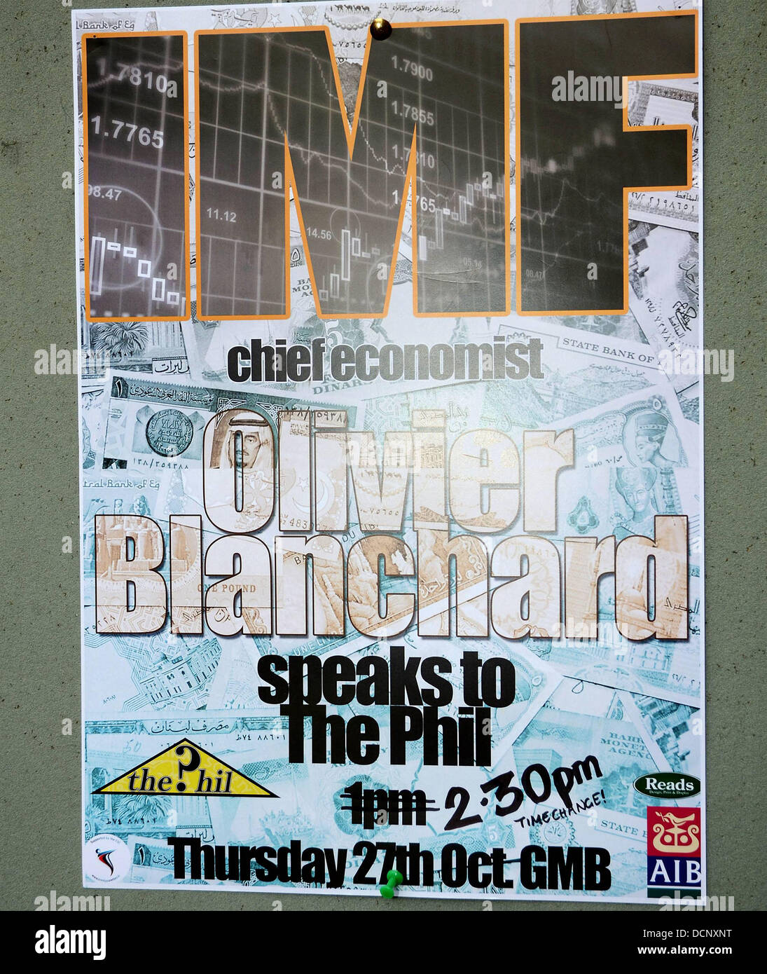 Poster IMF Chief Economist Olivier Blanchard is made an Honorary Patron ...
