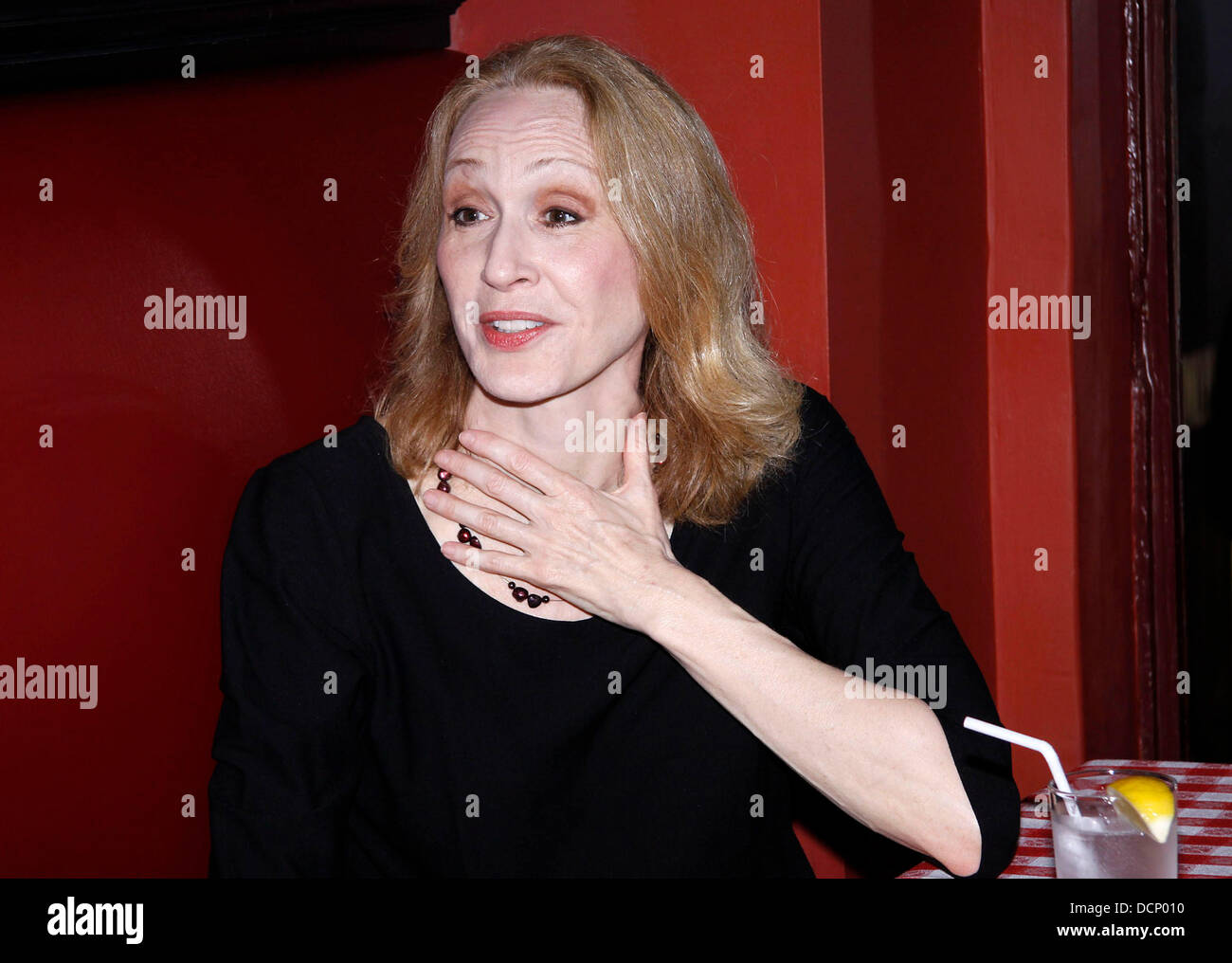 Jan Maxwell is interviewed for Playbill at Sardi's restaurant New York ...