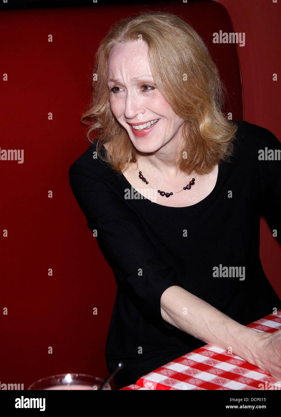 Jan Maxwell is interviewed for Playbill at Sardi's restaurant New York ...
