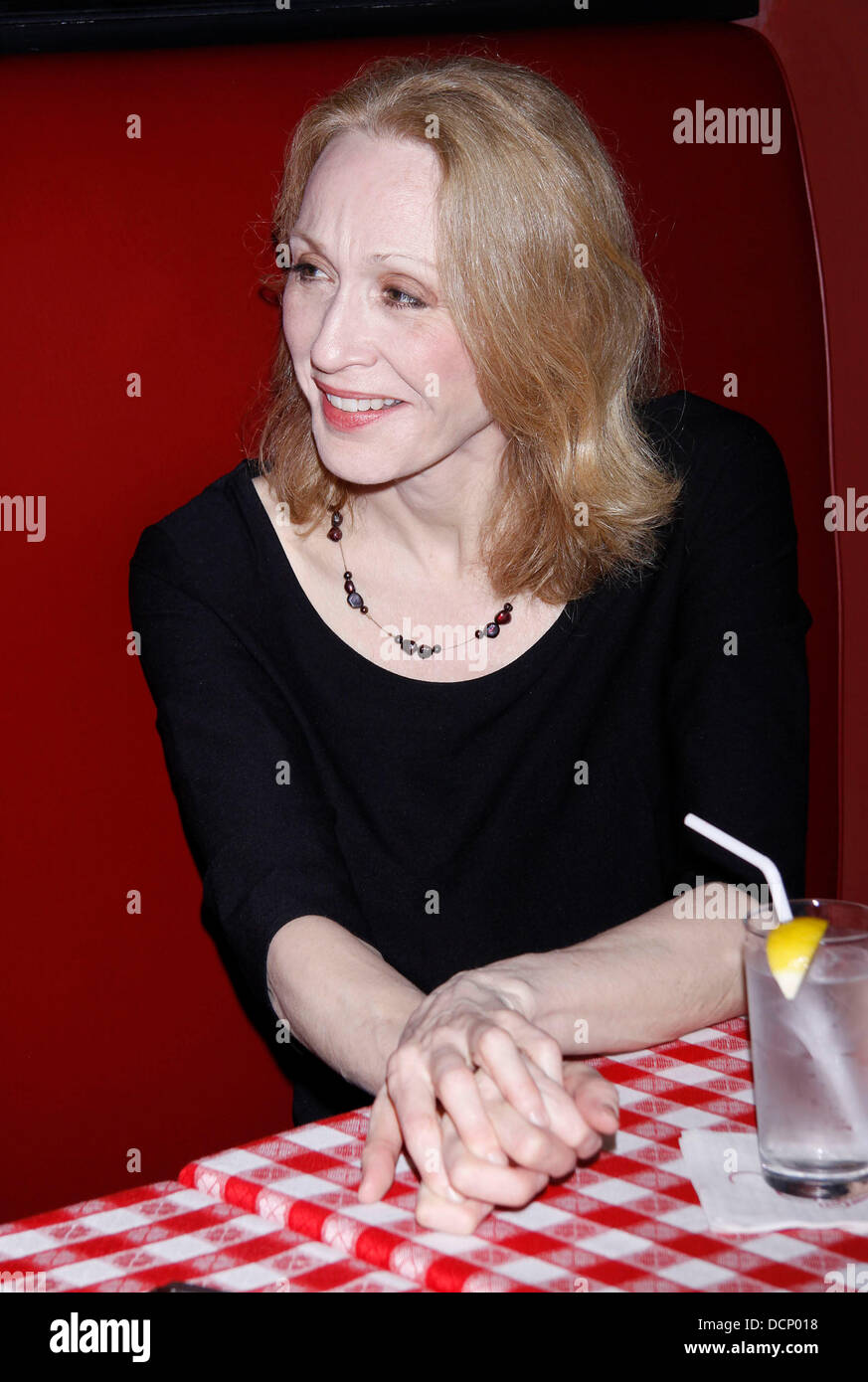 Jan Maxwell is interviewed for Playbill at Sardi's restaurant New York ...