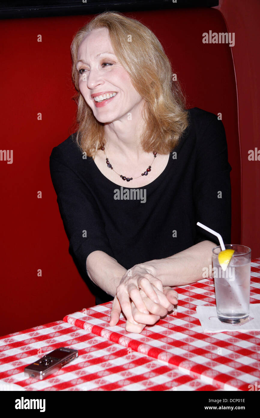 Jan Maxwell is interviewed for Playbill at Sardi's restaurant New York ...