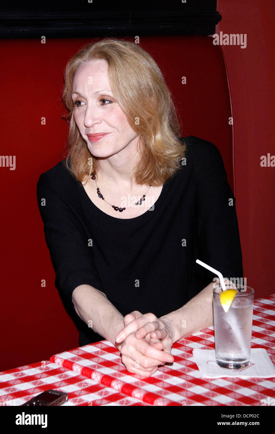 Jan Maxwell is interviewed for Playbill at Sardi's restaurant New York ...