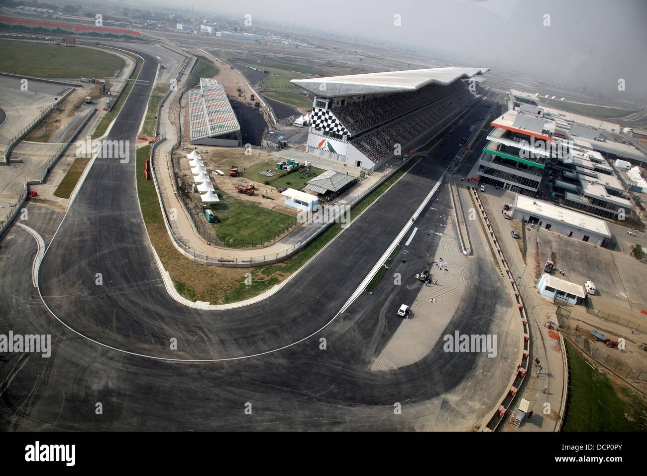 Aerial view of the Buddh International Circuit New Delhi, India - 19.10 ...