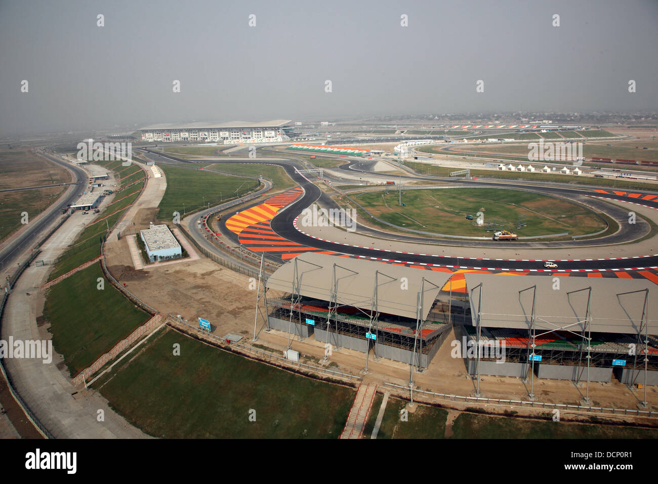 Aerial view of the Buddh International Circuit New Delhi, India - 19.10 ...