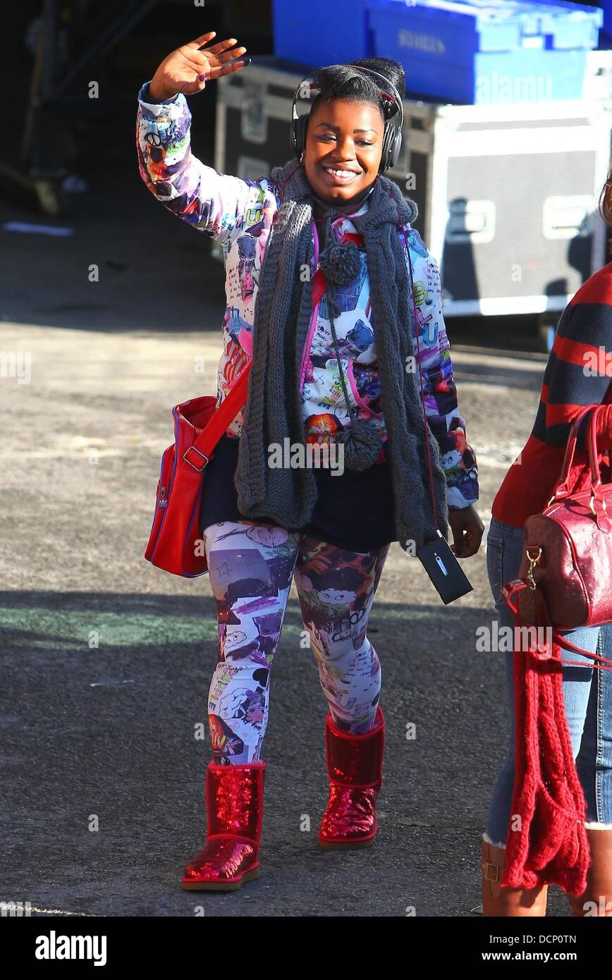 Misha Bryan arrives at the 'X Factor' studios London, England - 28.10. ...