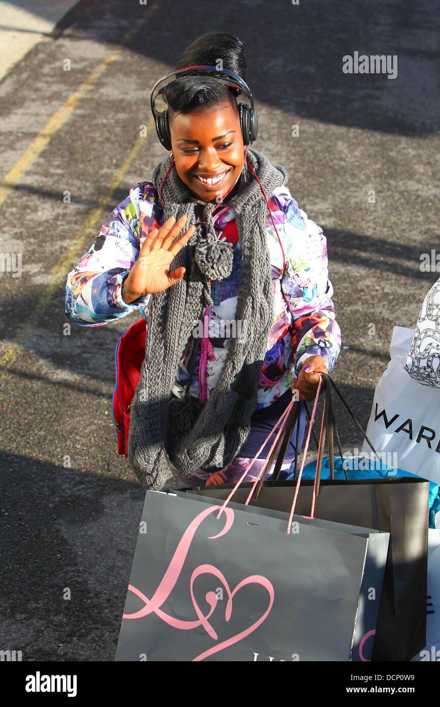 Misha Bryan arrives at the 'X Factor' studios London, England - 28.10. ...