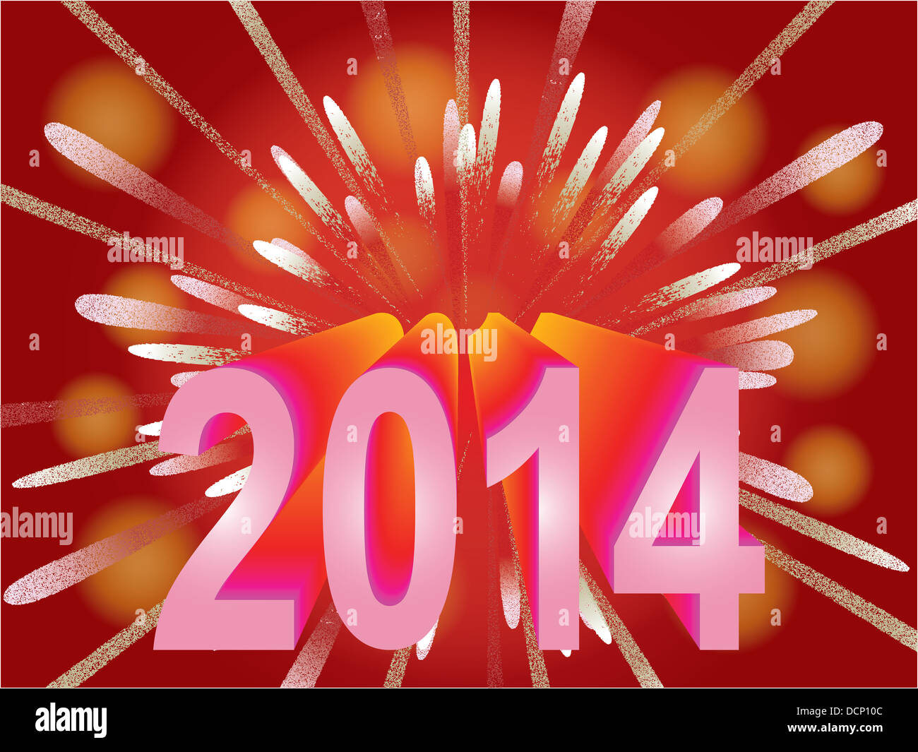 New Year 2014 holiday background with fireworks Stock Photo - Alamy