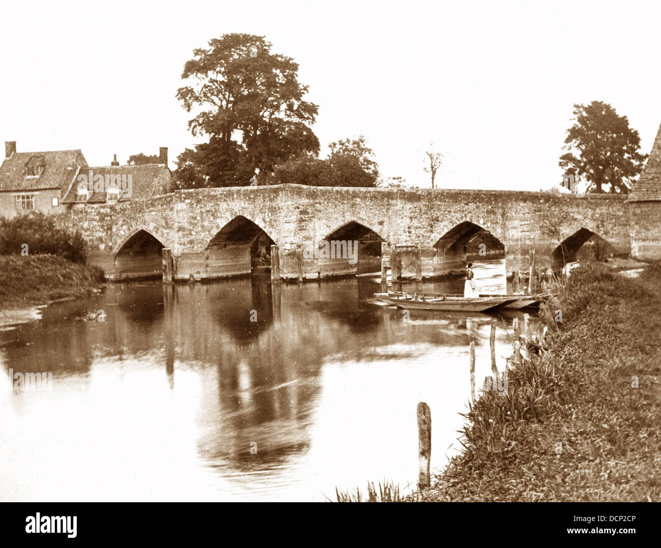 Newbridge near Duxford River Thames Victorian period Stock Photo - Alamy