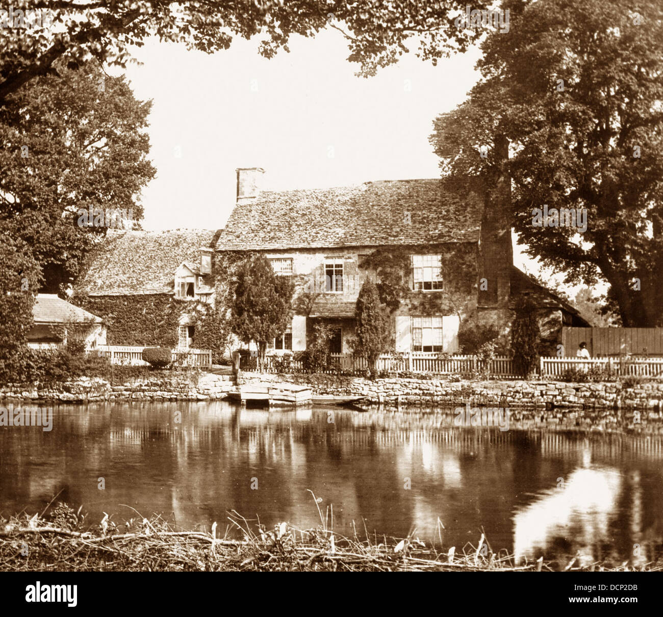 Godstow Trout Inn River Thames Victorian period Stock Photo - Alamy