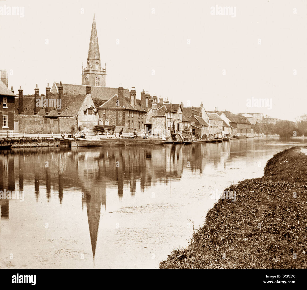 Abingdon River Thames Victorian period Stock Photo - Alamy