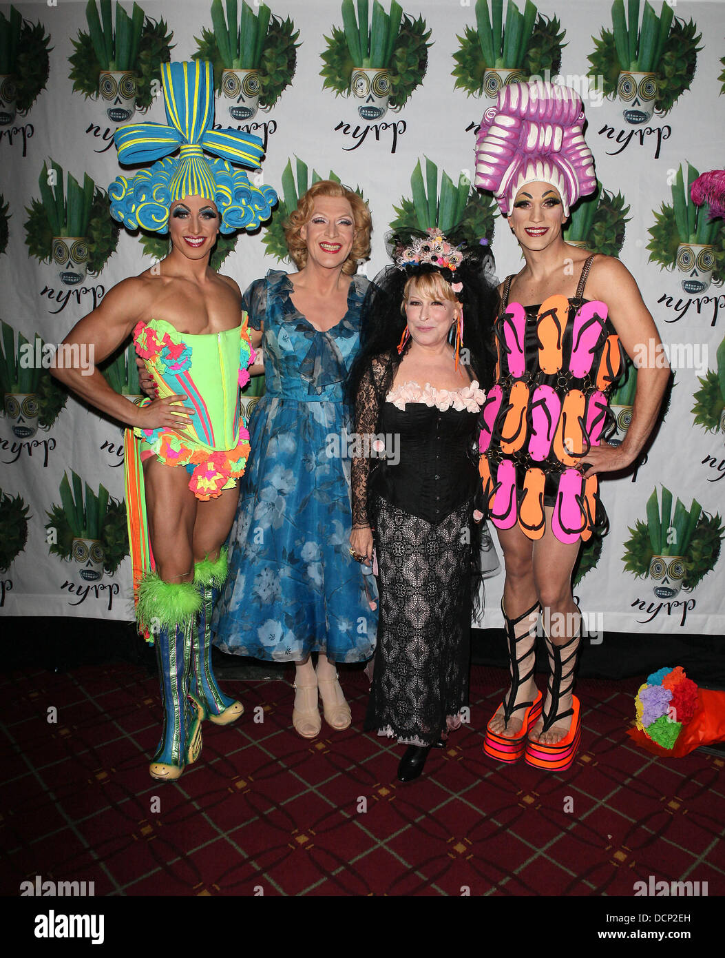 (L-R) Actor Nick Adams, actor Tony Sheldon, singer/actress Bette Midler ...
