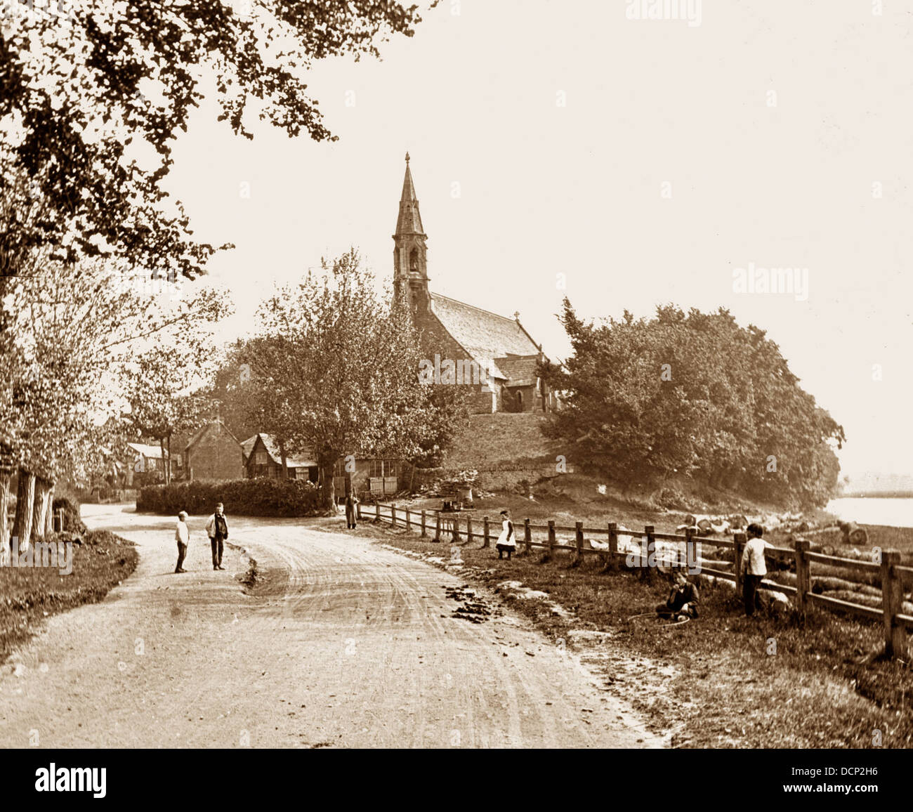 Clifton Hampton River Thames Victorian period Stock Photo - Alamy