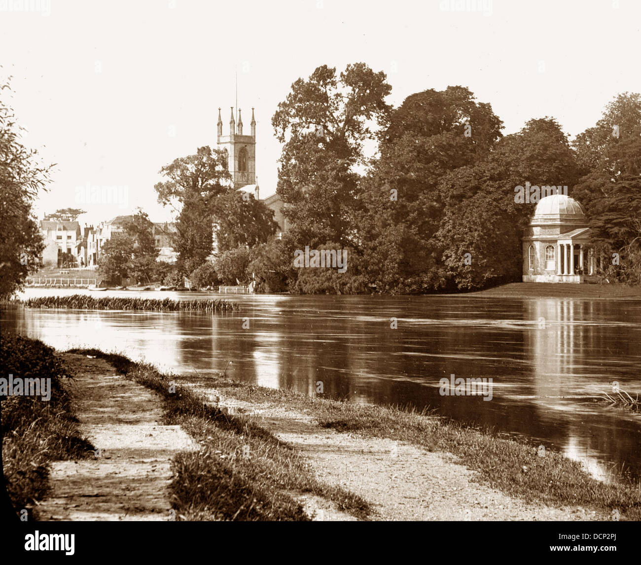 Hampton River Thames Victorian period Stock Photo - Alamy
