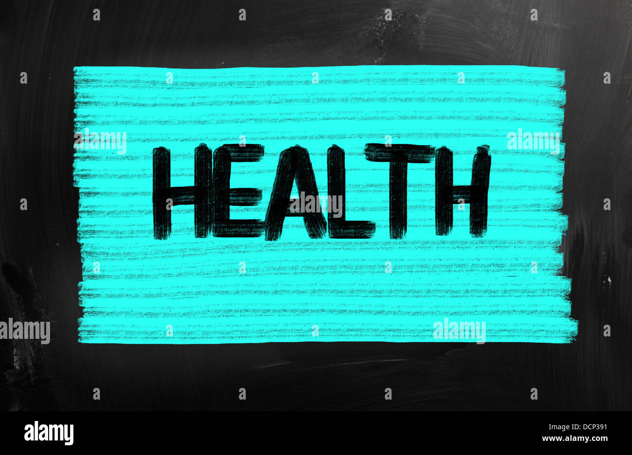 Health concept handwritten with chalk on a blackboard Stock Photo - Alamy