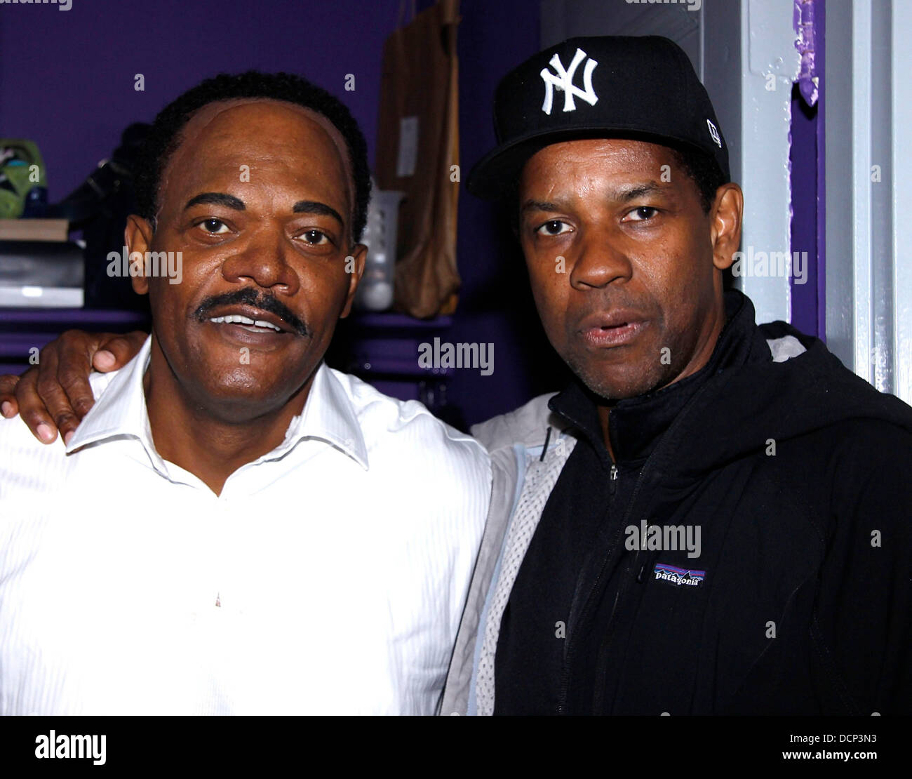 Samuel L. Jackson (in costume as Martin Luther King, Jr.) and Denzel ...