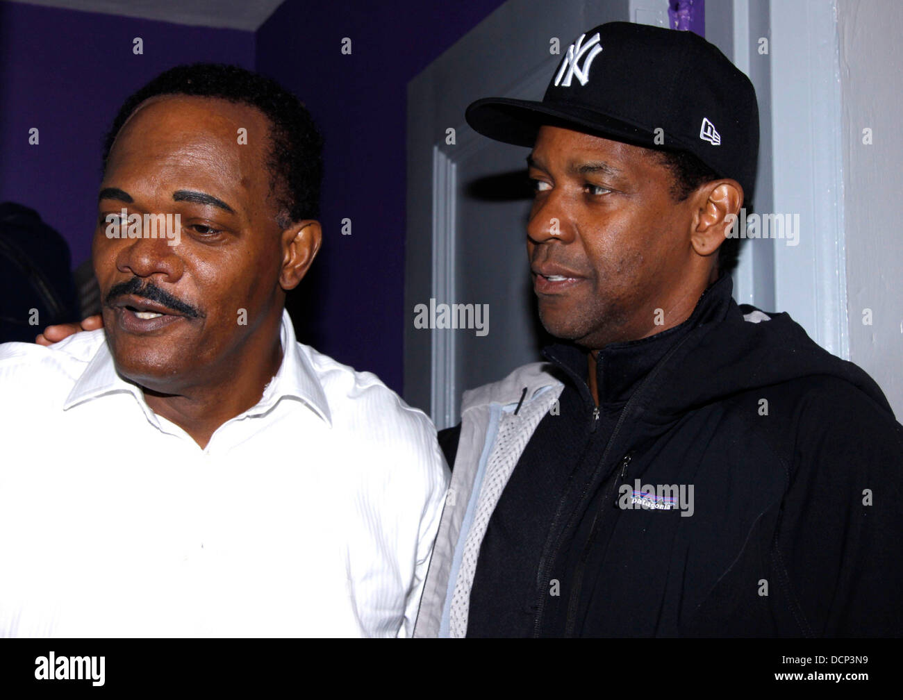 Samuel L. Jackson (in costume as Martin Luther King, Jr.) and Denzel ...