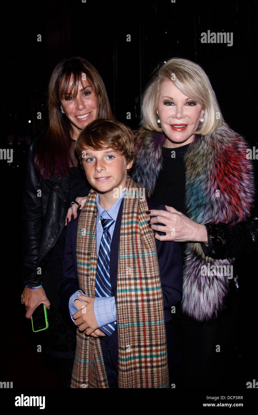 Joan Rivers, Melissa Rivers and Cooper Endicott visit the cast of the ...