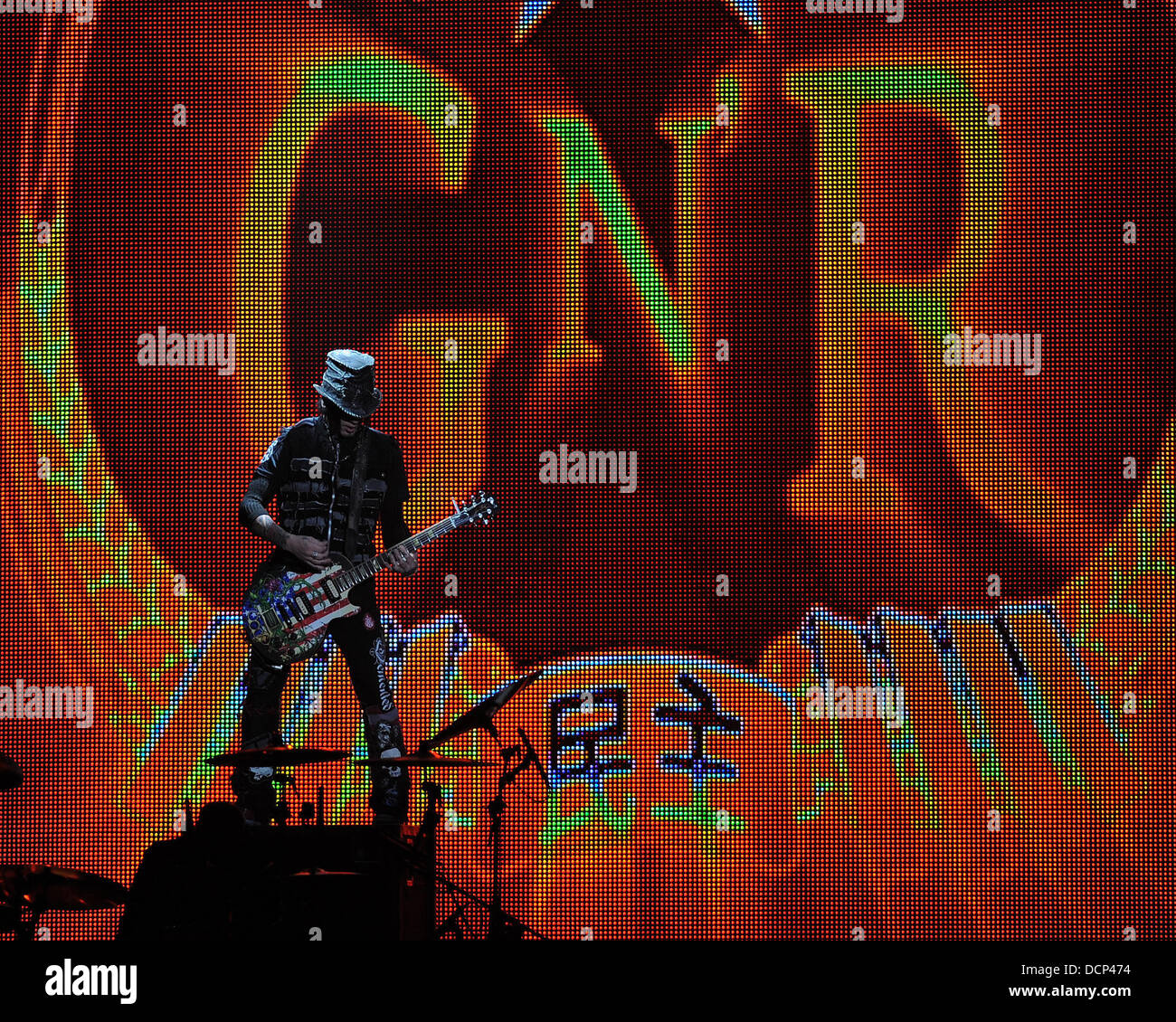 Axl Rose of Guns N' Roses performs at the American Airlines Arena ...