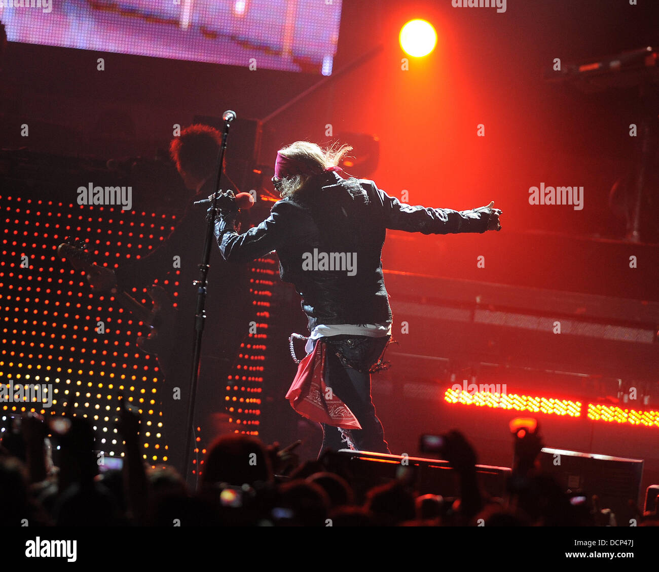 Axl Rose of Guns N' Roses performs at the American Airlines Arena ...