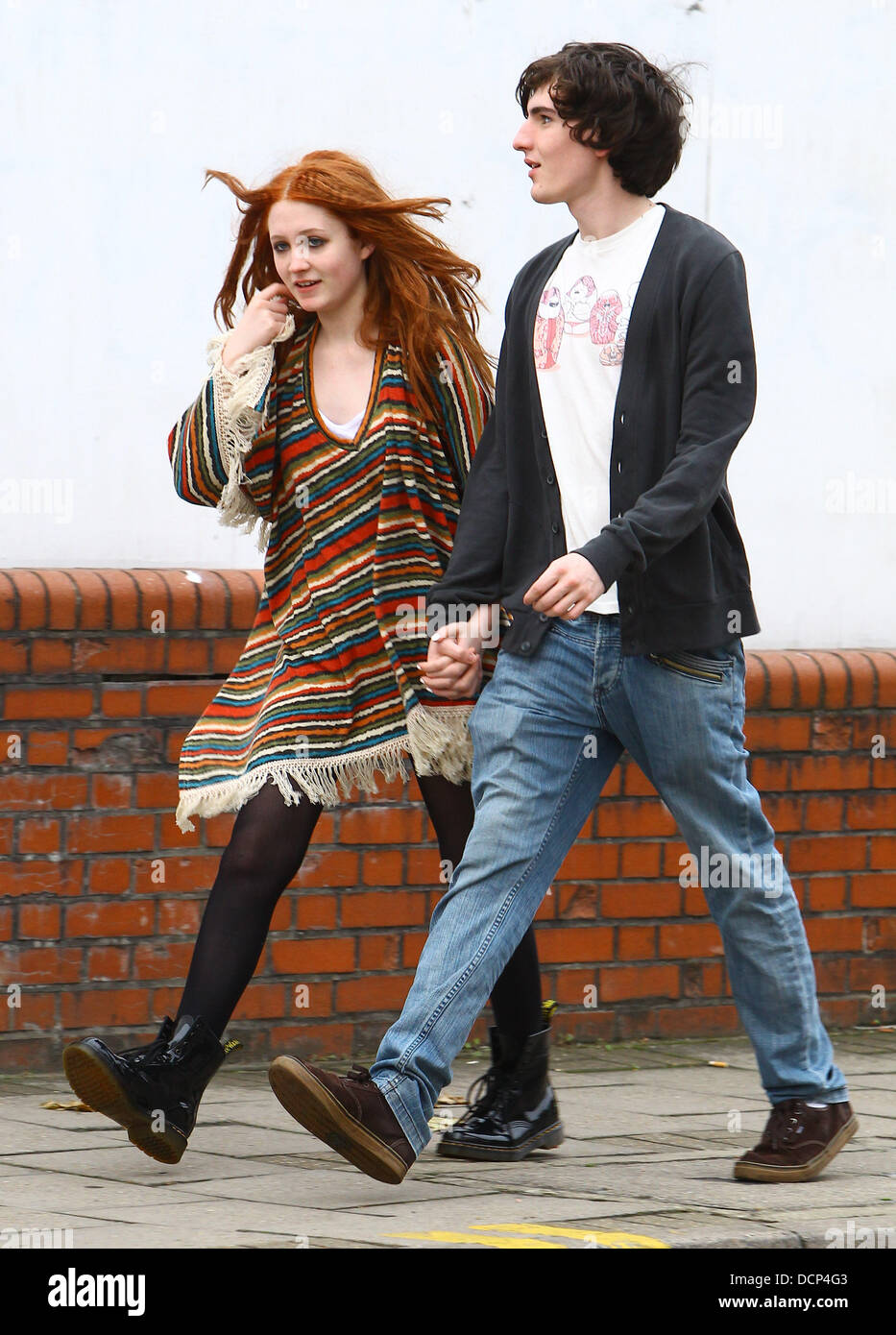 Janet Devlin arrives at 'The X Factor' studios with her boyfriend ...